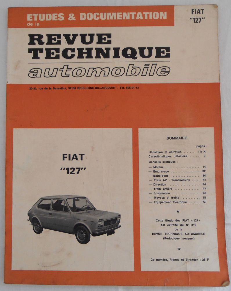 Achetez revue technique fiat occasion, annonce vente à Le Havre (76) WB170725742